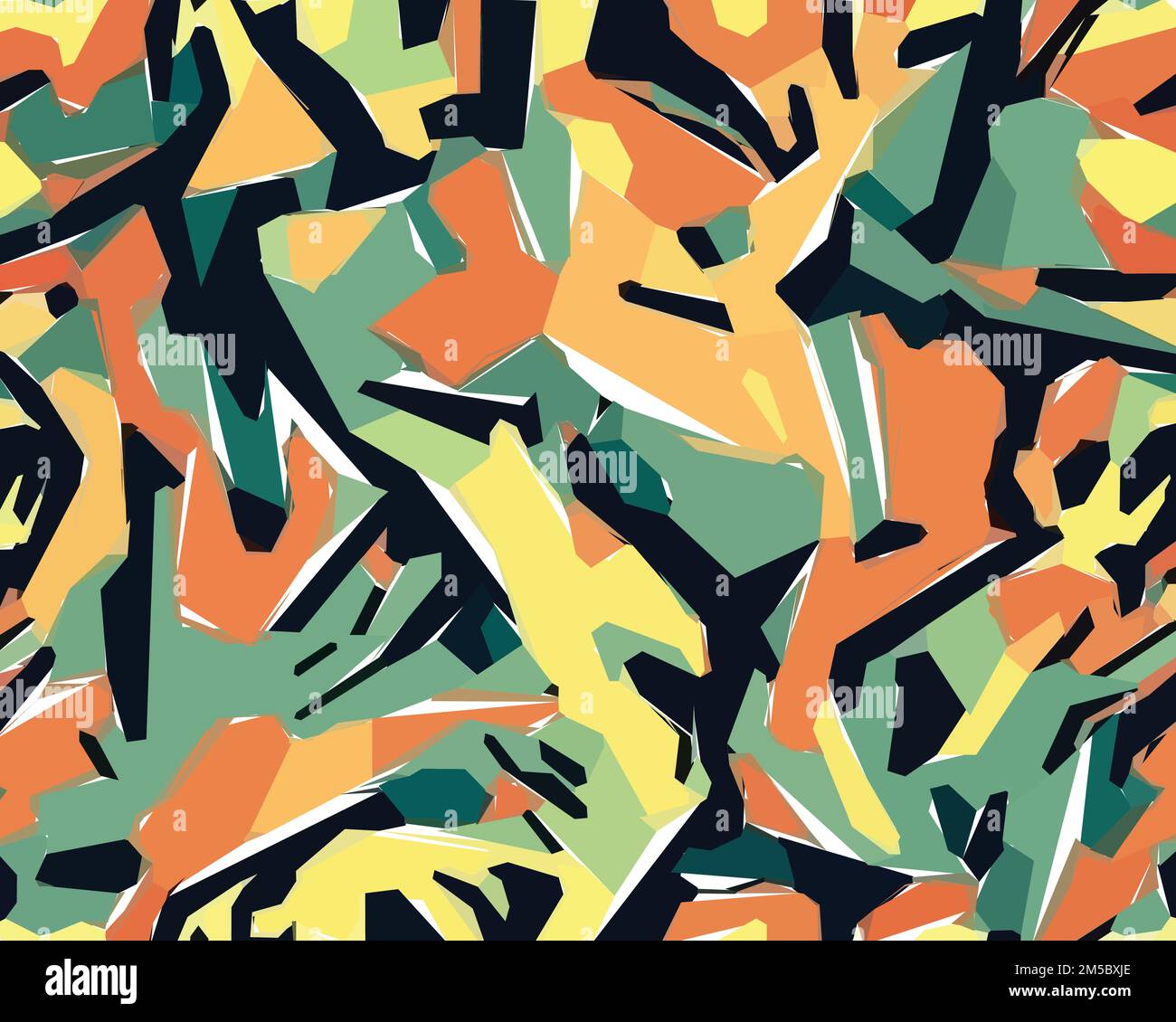 Colorful camouflage safari organic pattern. Illustration for wallpaper ...