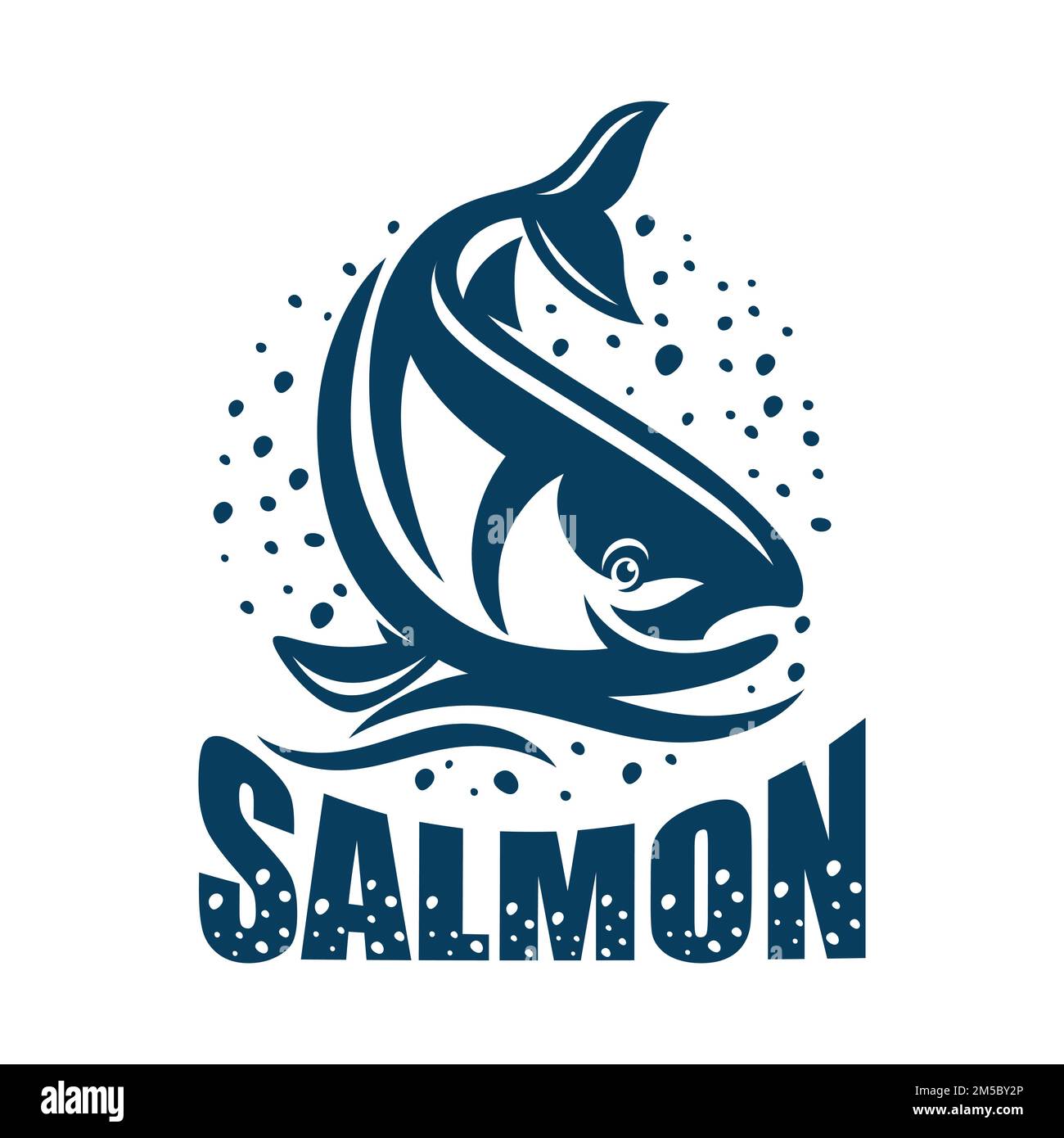 Modern and creative salmon fish logo Stock Vector Image & Art - Alamy