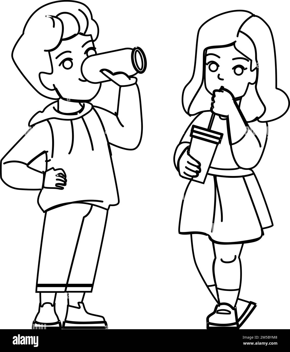 drink kid vector Stock Vector Image & Art - Alamy