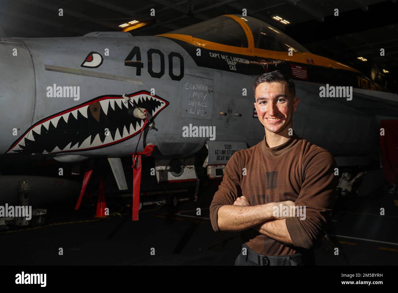 PHILIPPINE SEA (Feb. 25, 2022) Aviation Structural Mechanic Airman Alex ...
