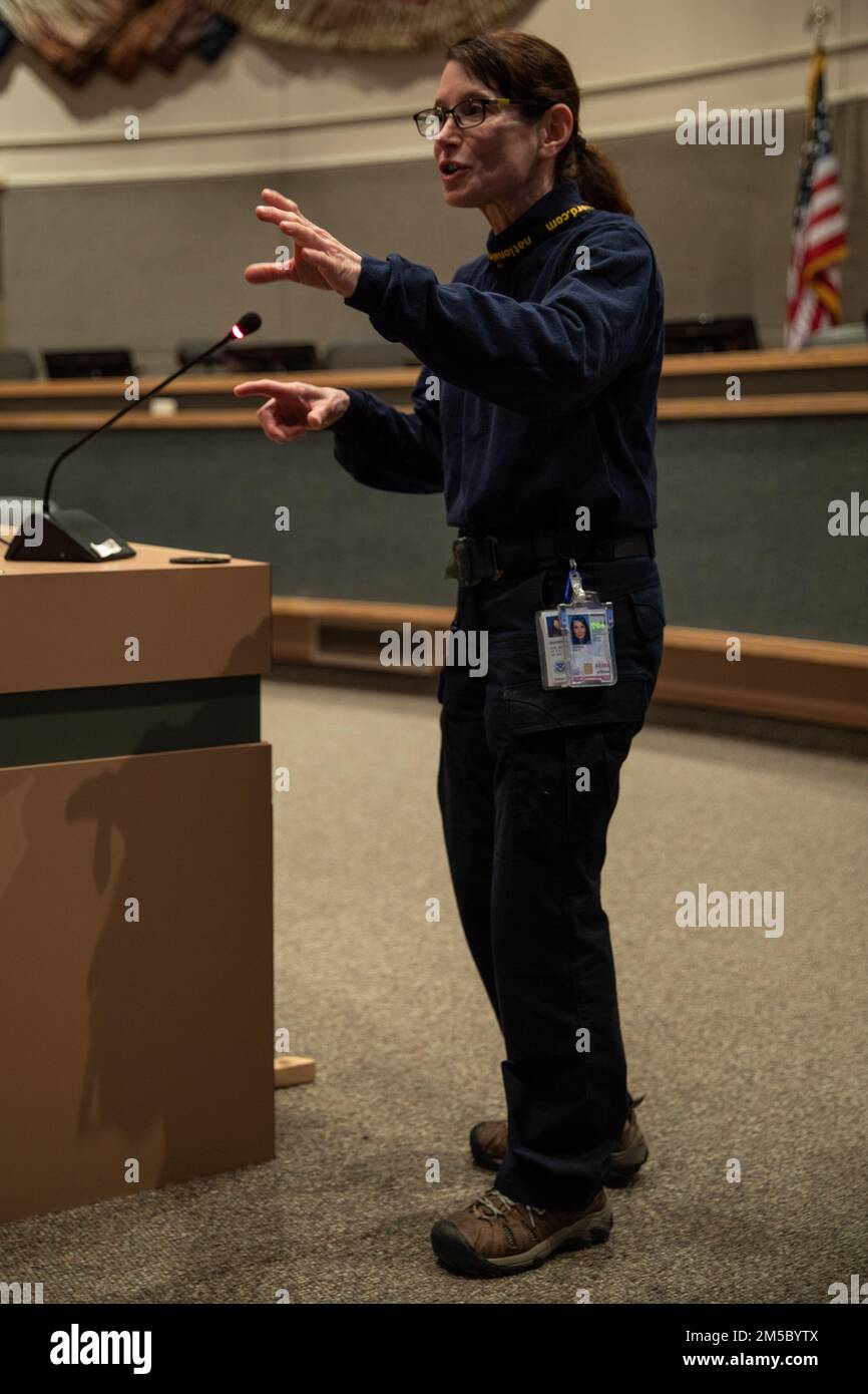 Lori Gordon, a veterinary specialist with FEMA Urban Search and Rescue ...
