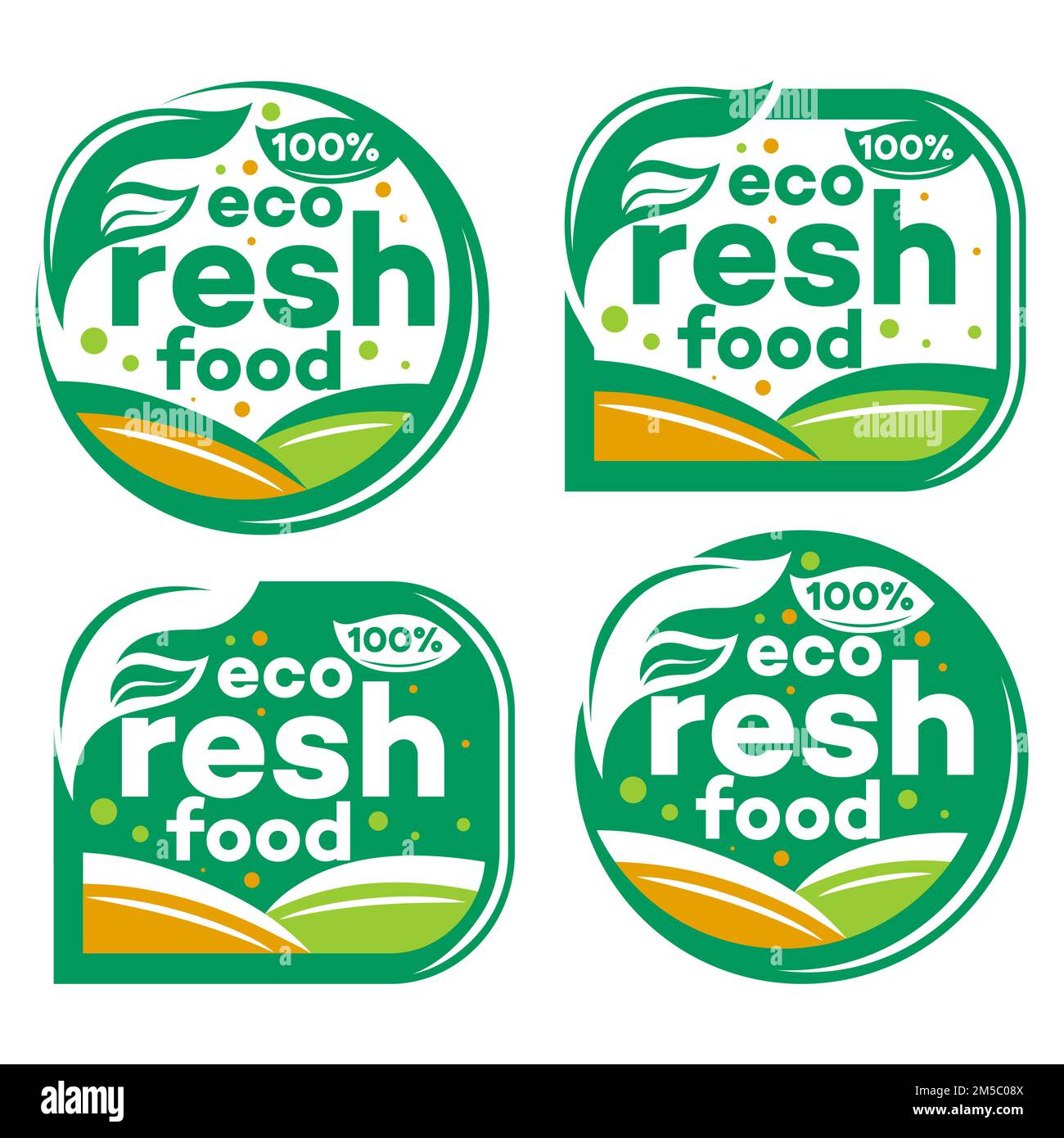 Set of farm fresh food labels logo Stock Vector Image & Art - Alamy