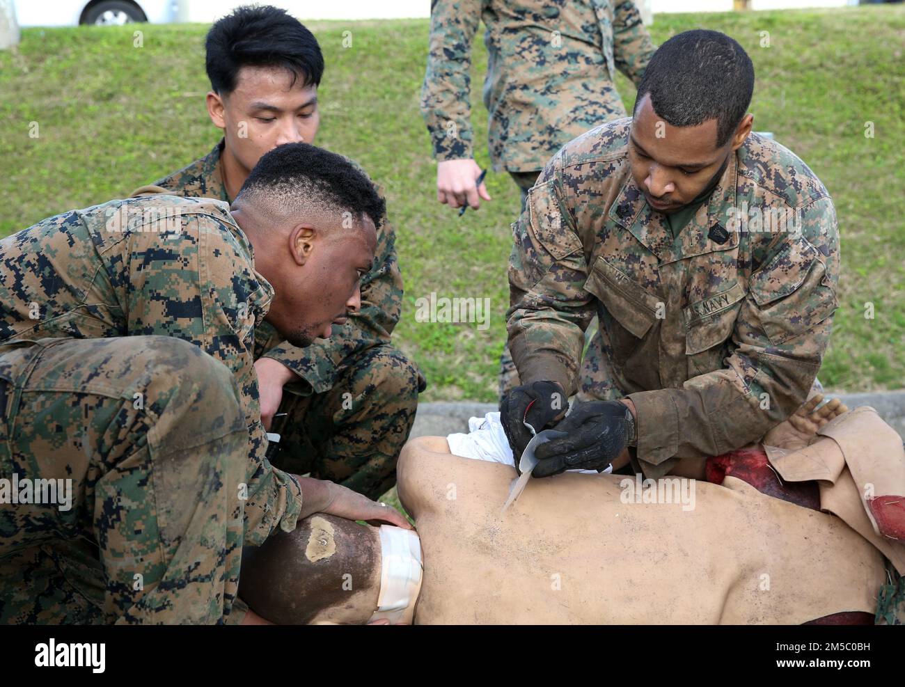 U.S. Navy Sailors with 3rd Medical Battalion, 3rd Marine Logistics ...