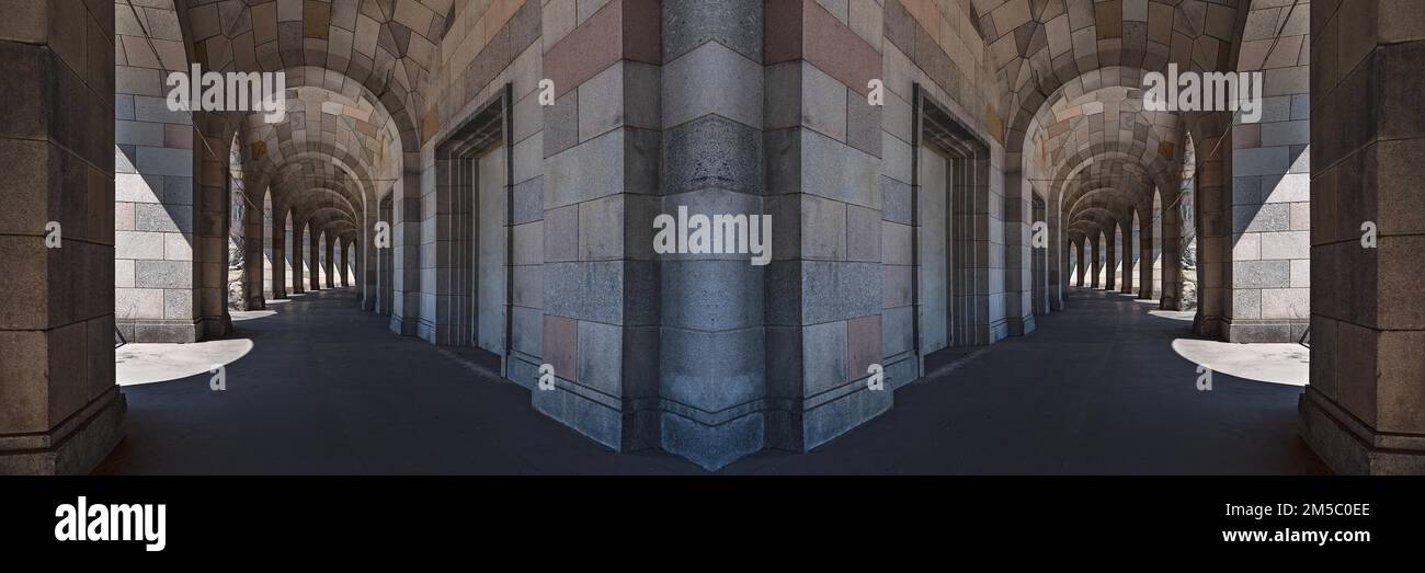 Arcade of the Congress Hall, unfinished National Socialist monumental ...