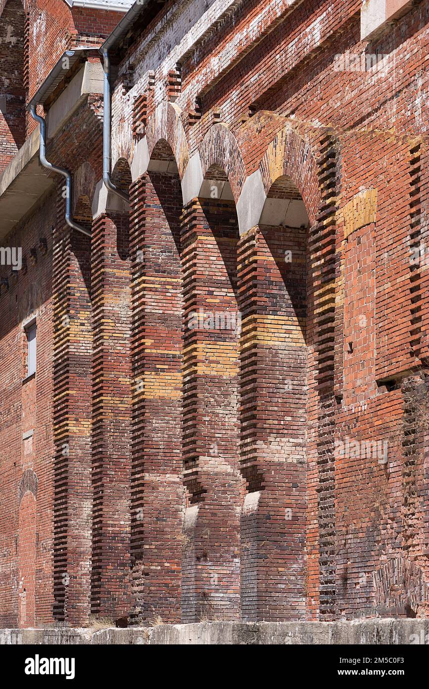 Detail of the masonry of the Congress Hall in the inner courtyard ...