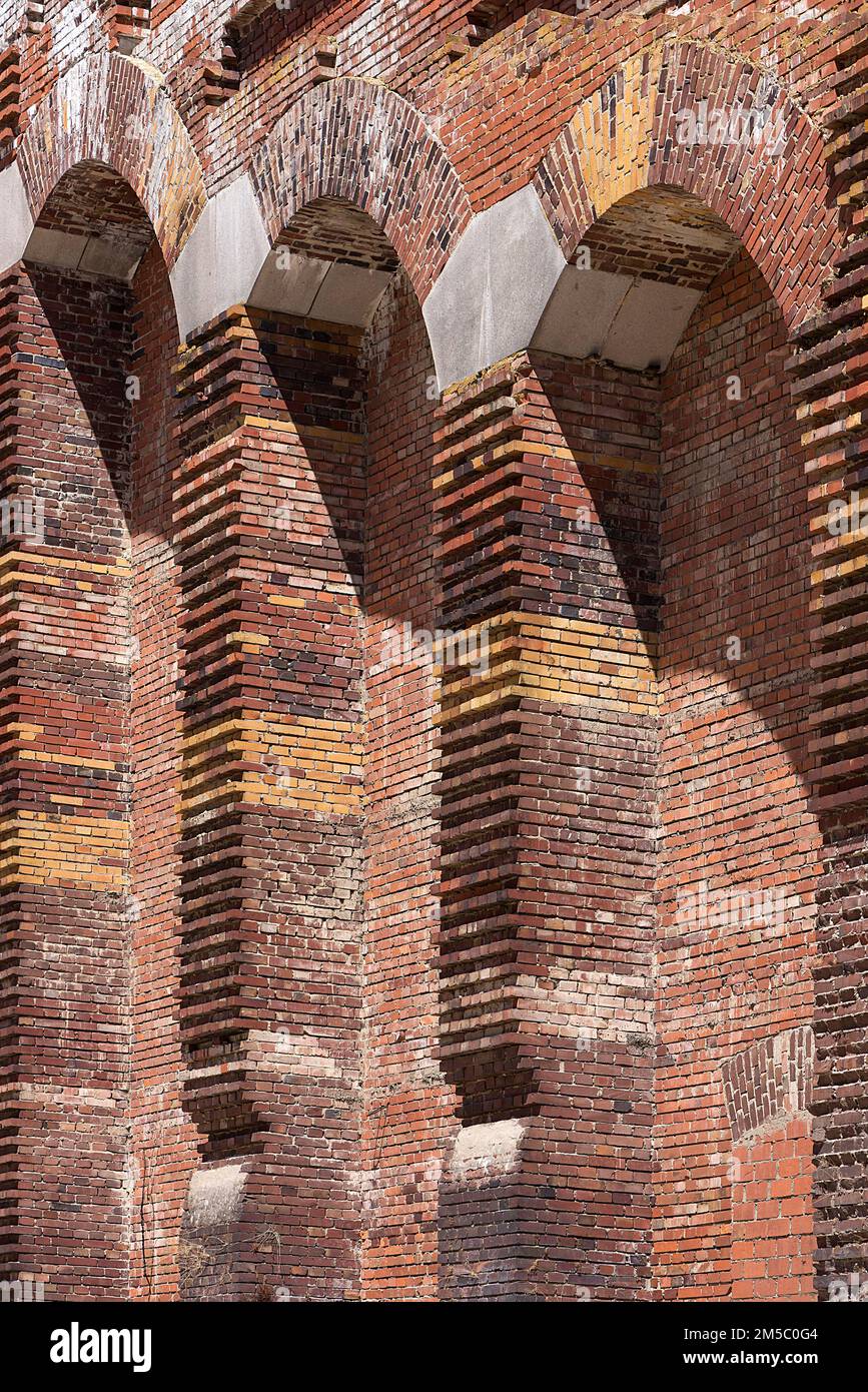 Detail of the masonry of the Congress Hall in the inner courtyard ...