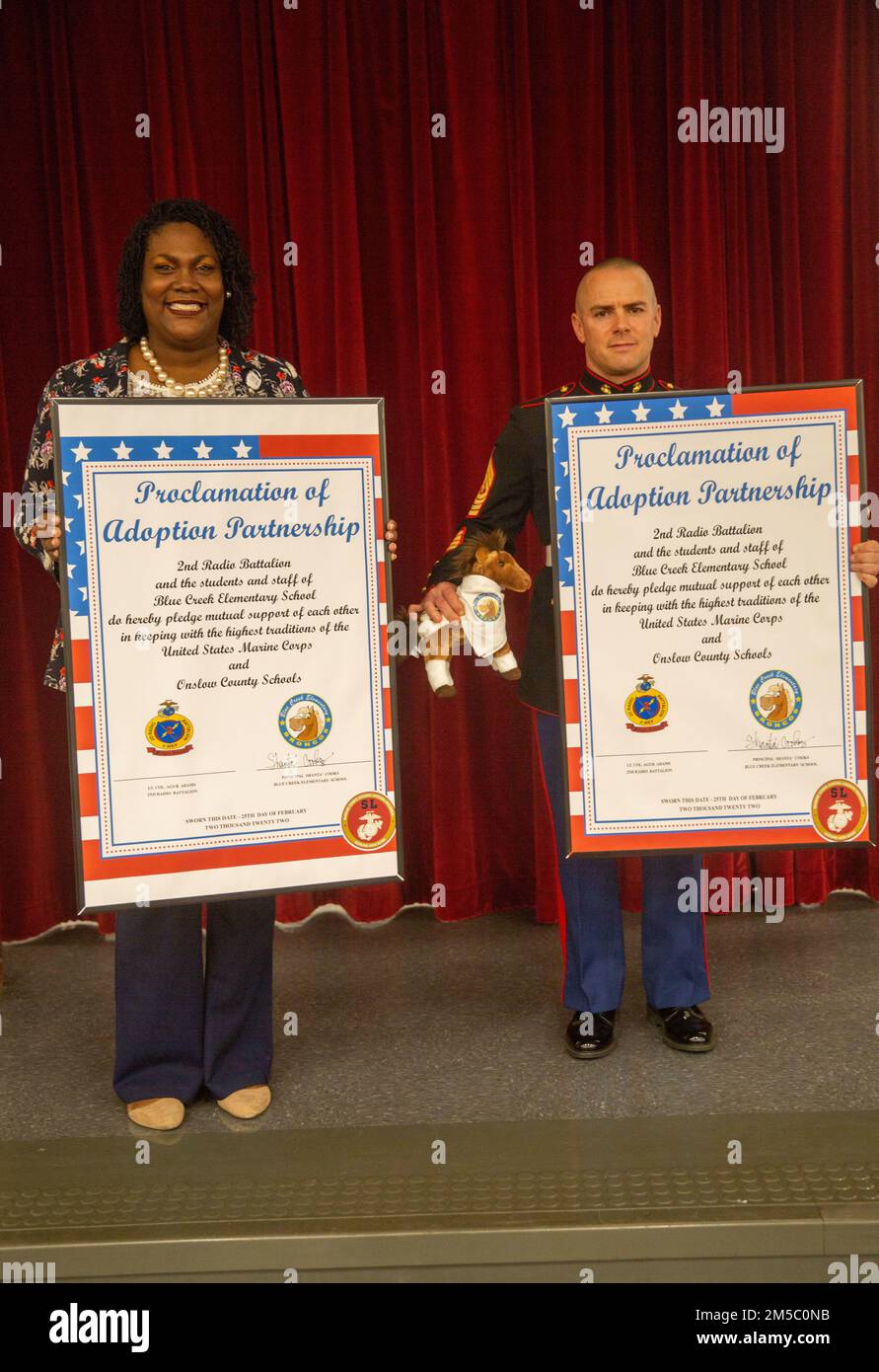 2nd Radio Battalion conducts an Adopt-A-School Ceremony with the Blue ...