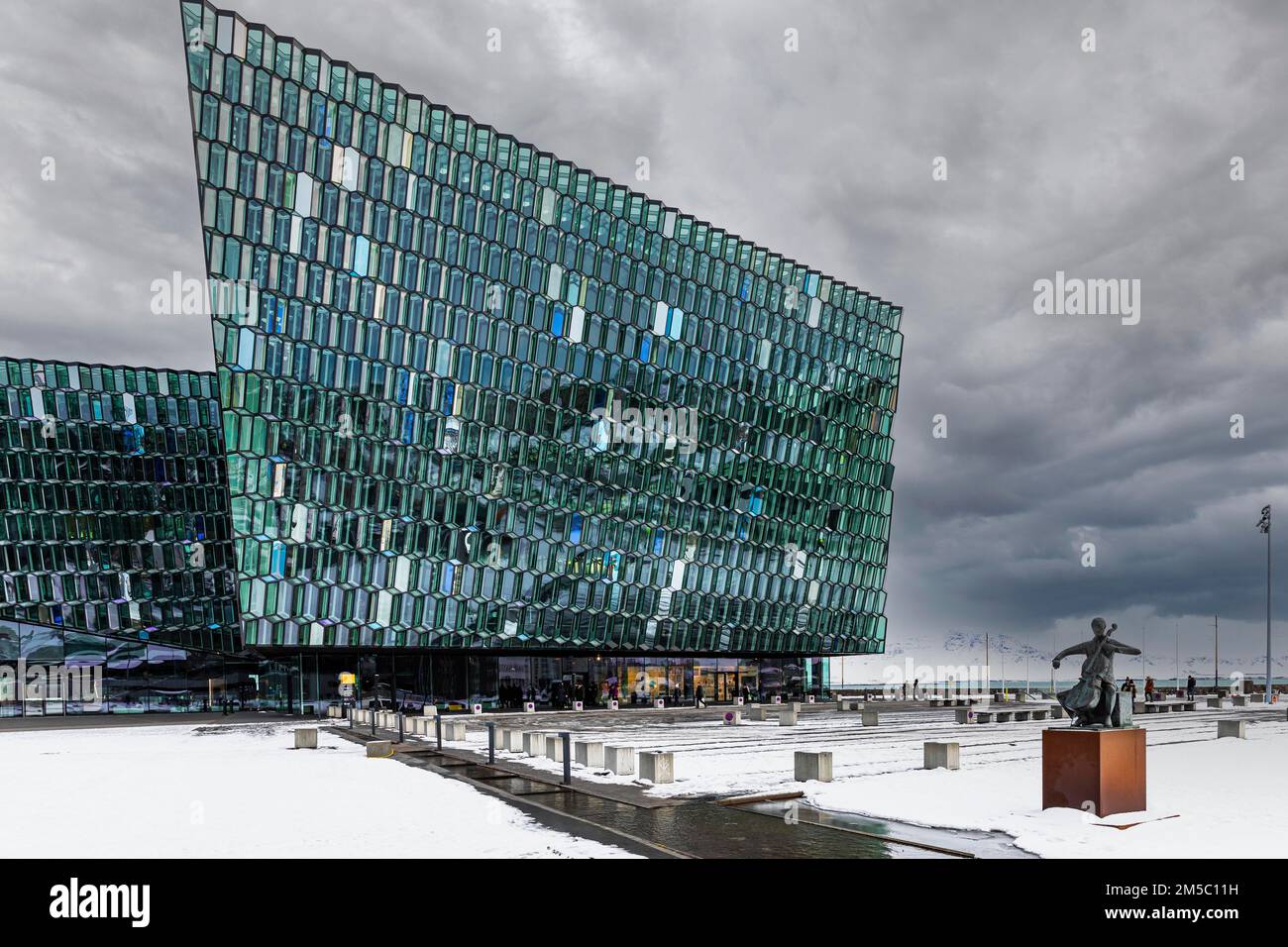 Glass facade, Harpa Concert Hall and Congress Centre, Reykjavik ...