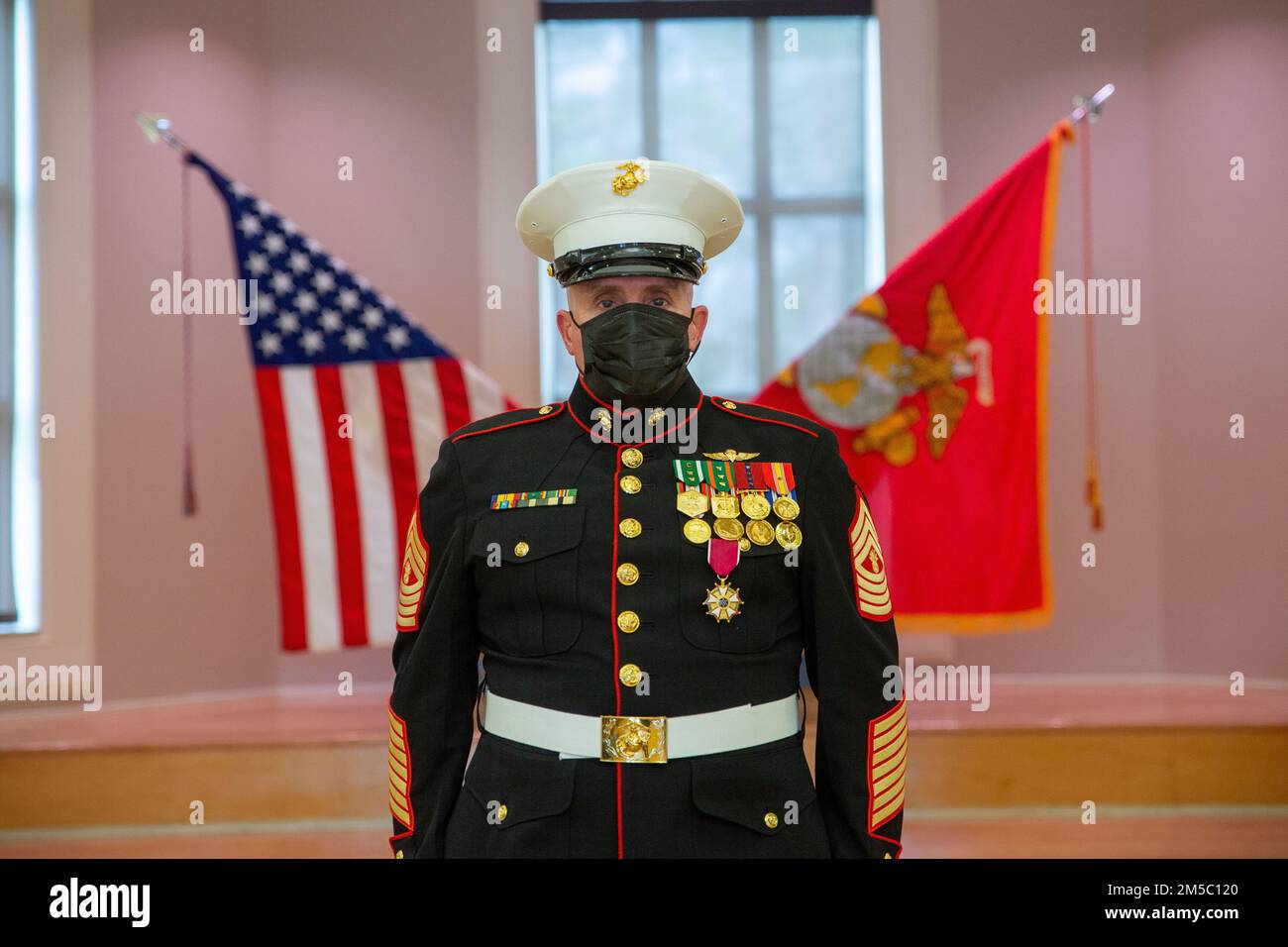 U.S. Marine Corps Master Gunnery Sgt. Brian Lahr, Operations Chief for ...