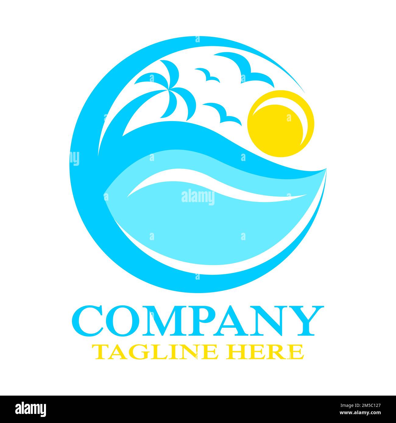 Abstract tropical island logo Stock Vector Image & Art - Alamy