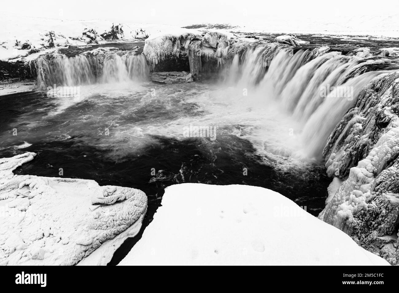 Godafoss cascade Black and White Stock Photos & Images - Alamy