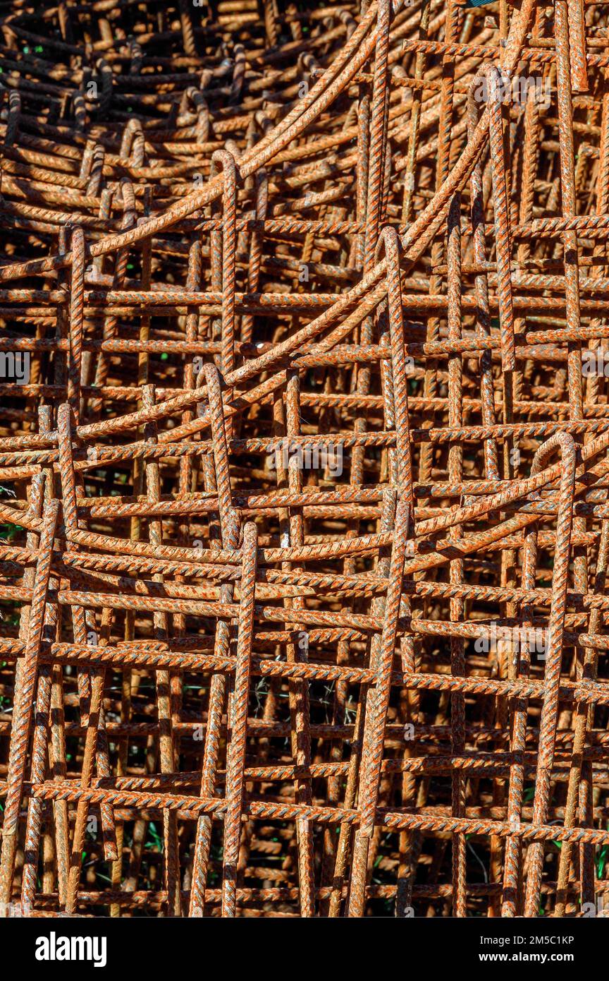 Rusted reinforcing steel, Kempten, Allgaeu, Bavaria, Germany Stock ...