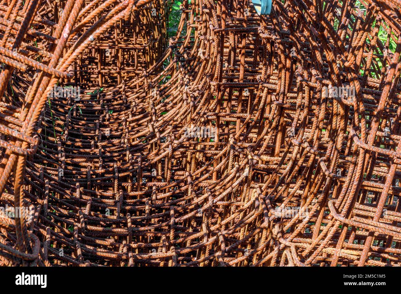 Rusted reinforcing steel, Kempten, Allgaeu, Bavaria, Germany Stock ...