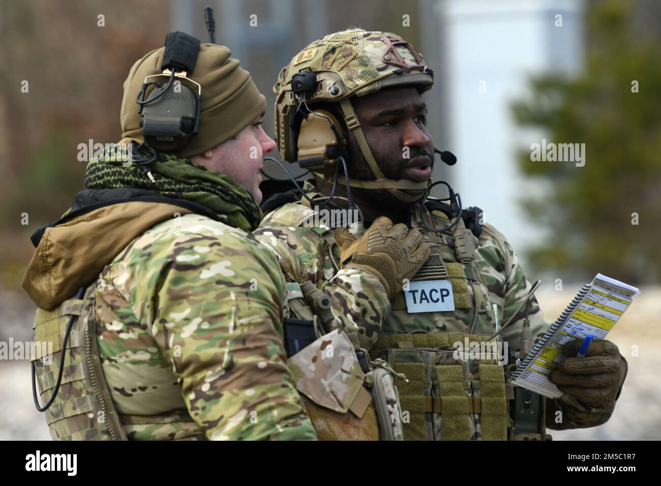 U.S. Air Force Tech. Sgt. Brian Nelson, left, and Staff Sgt. Diante ...