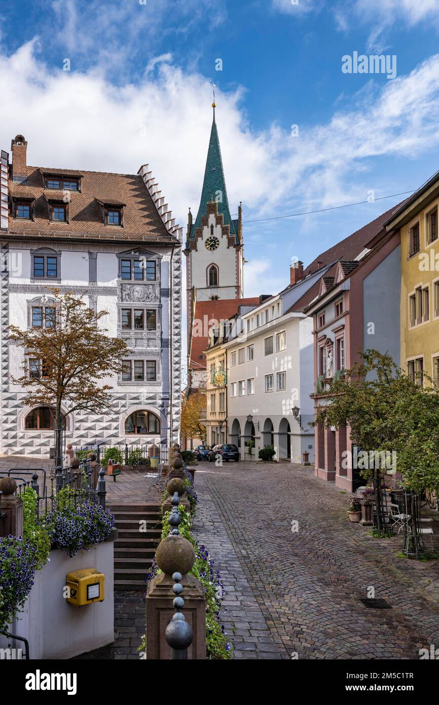 The old town of Engen with the Church of the Assumption of the Virgin ...