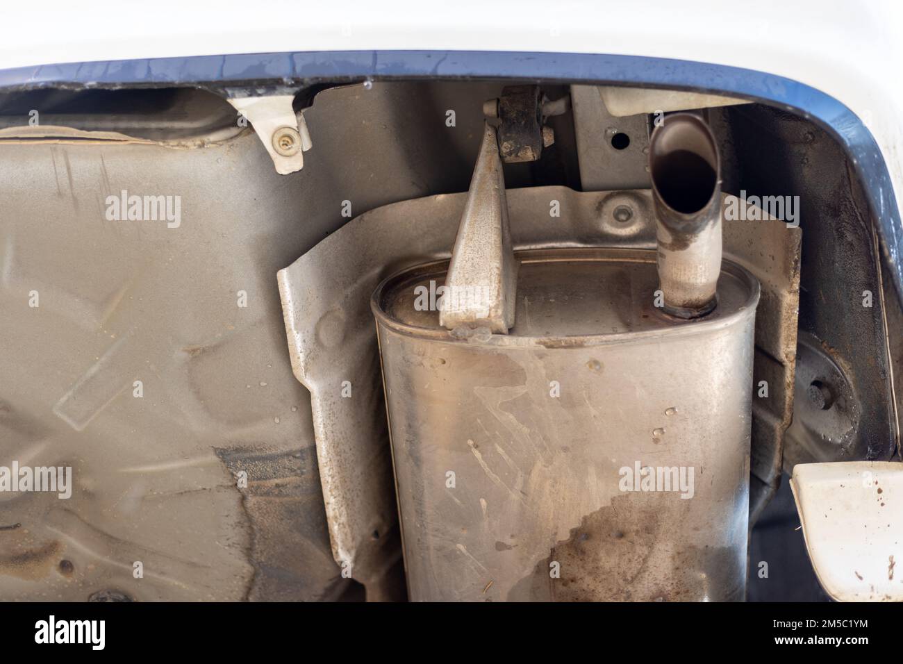 Vehicle exhaust system closeup view Stock Photo - Alamy
