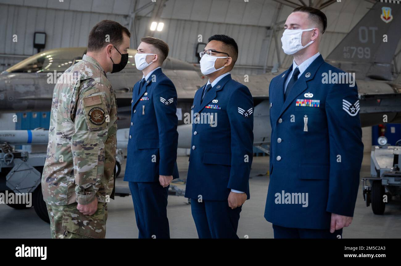 The 96th Maintenance Group first sergeant reviews a 96th Aircraft ...
