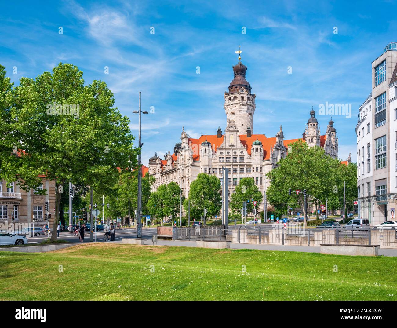 The New Town Hall on Martin-Luther-Ring, Leipzig, Saxony, Germany Stock ...