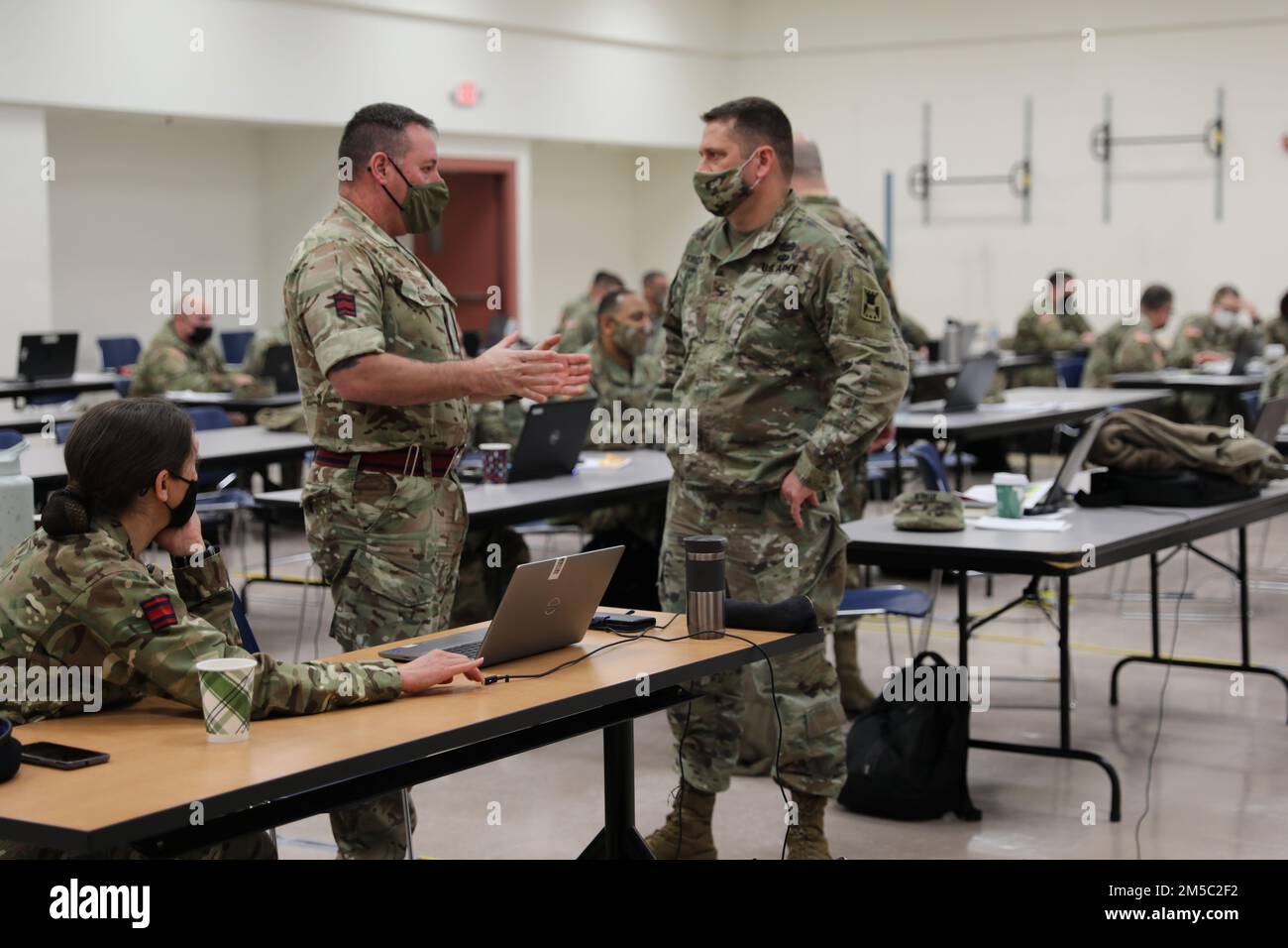 British Army Maj. Dave Wakelin, senior planning officer for 71 Engineer ...