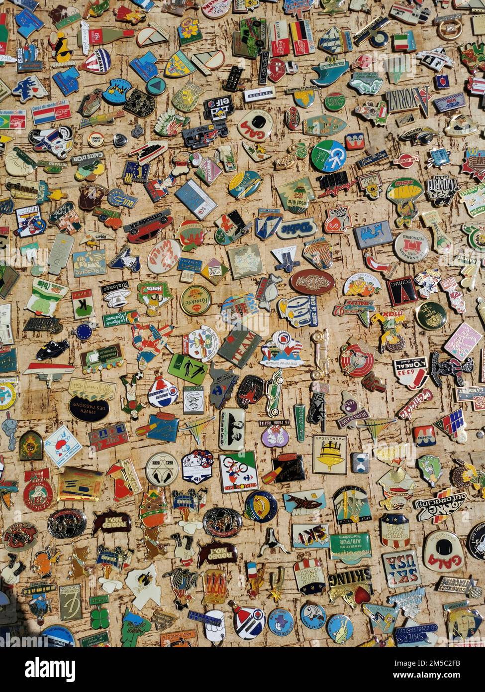 Close up of colourful collection of pins Stock Photo - Alamy