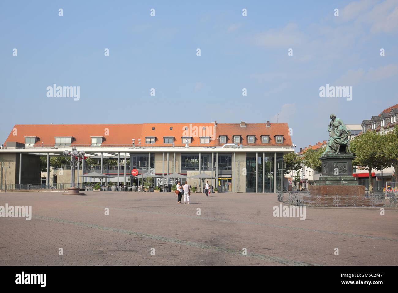 Market Square with Brothers Grimm Monument, Brothers, Hanau, Hesse ...