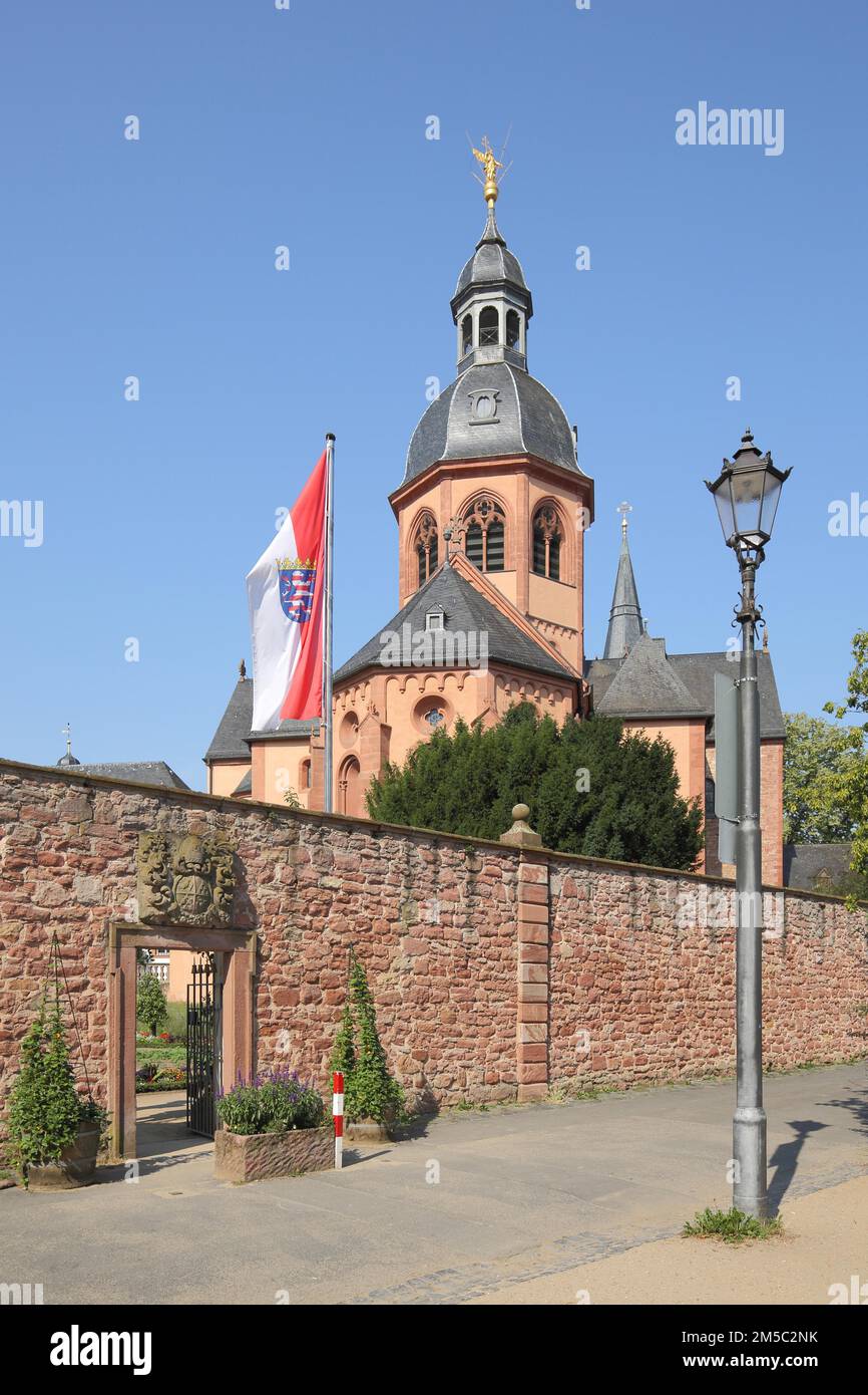 Einhard Basilica of St. Marcellinus and Peter and Hessian state flag ...