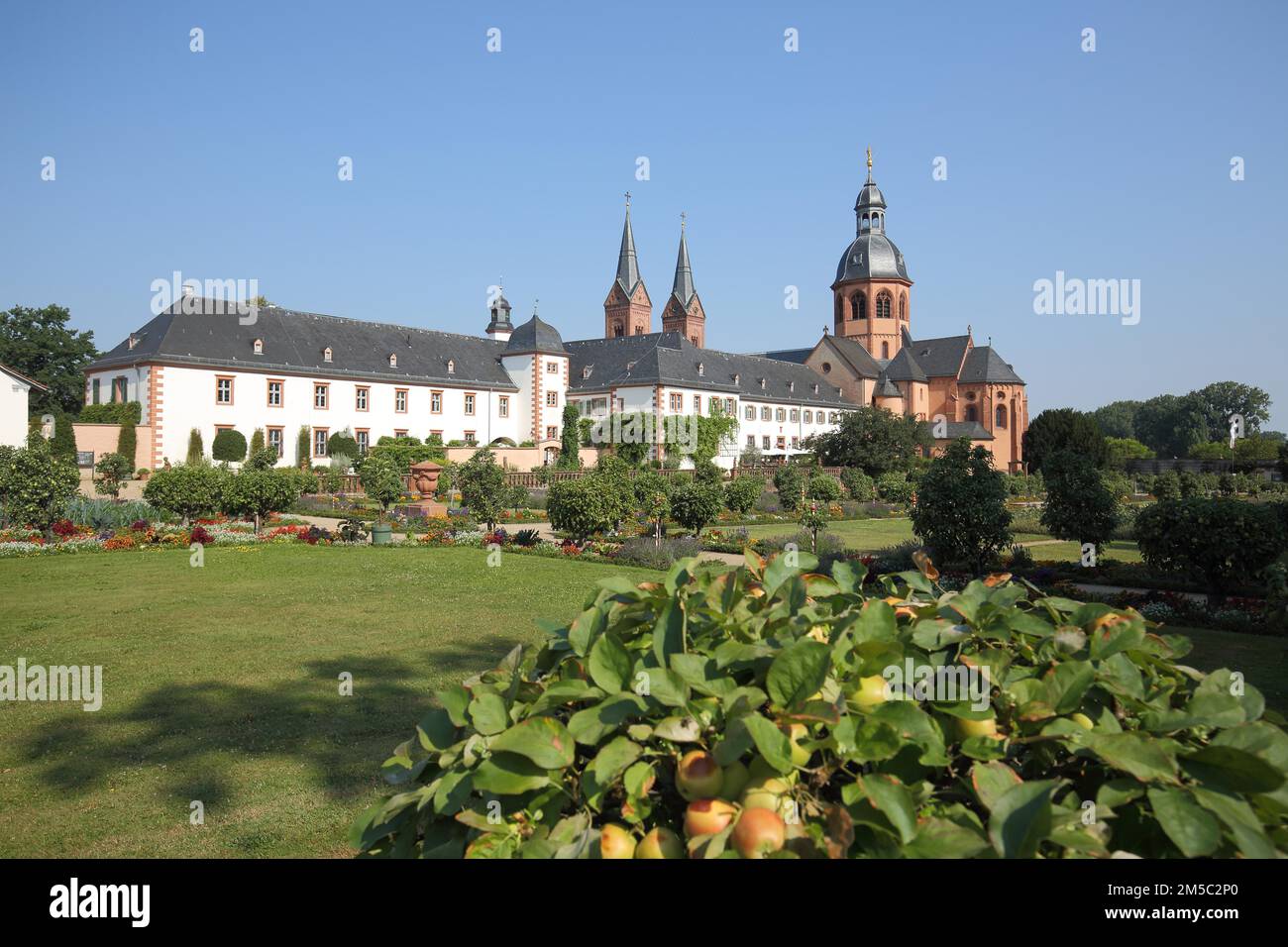 Einhard Basilica of St. Marcellinus and Peter and garden with apple ...