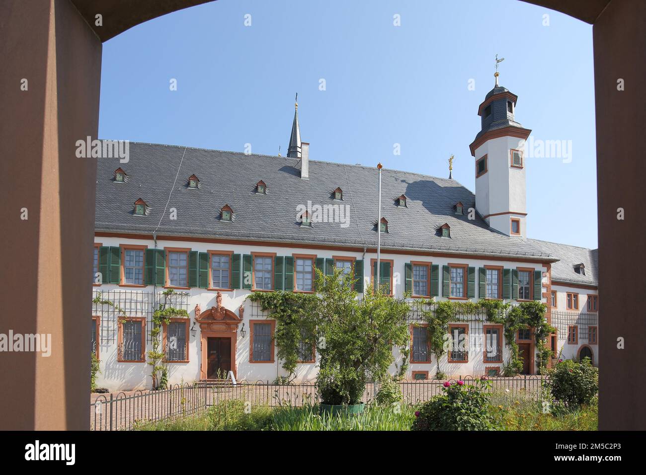 Convent building with frame from the well of the monastery complex ...