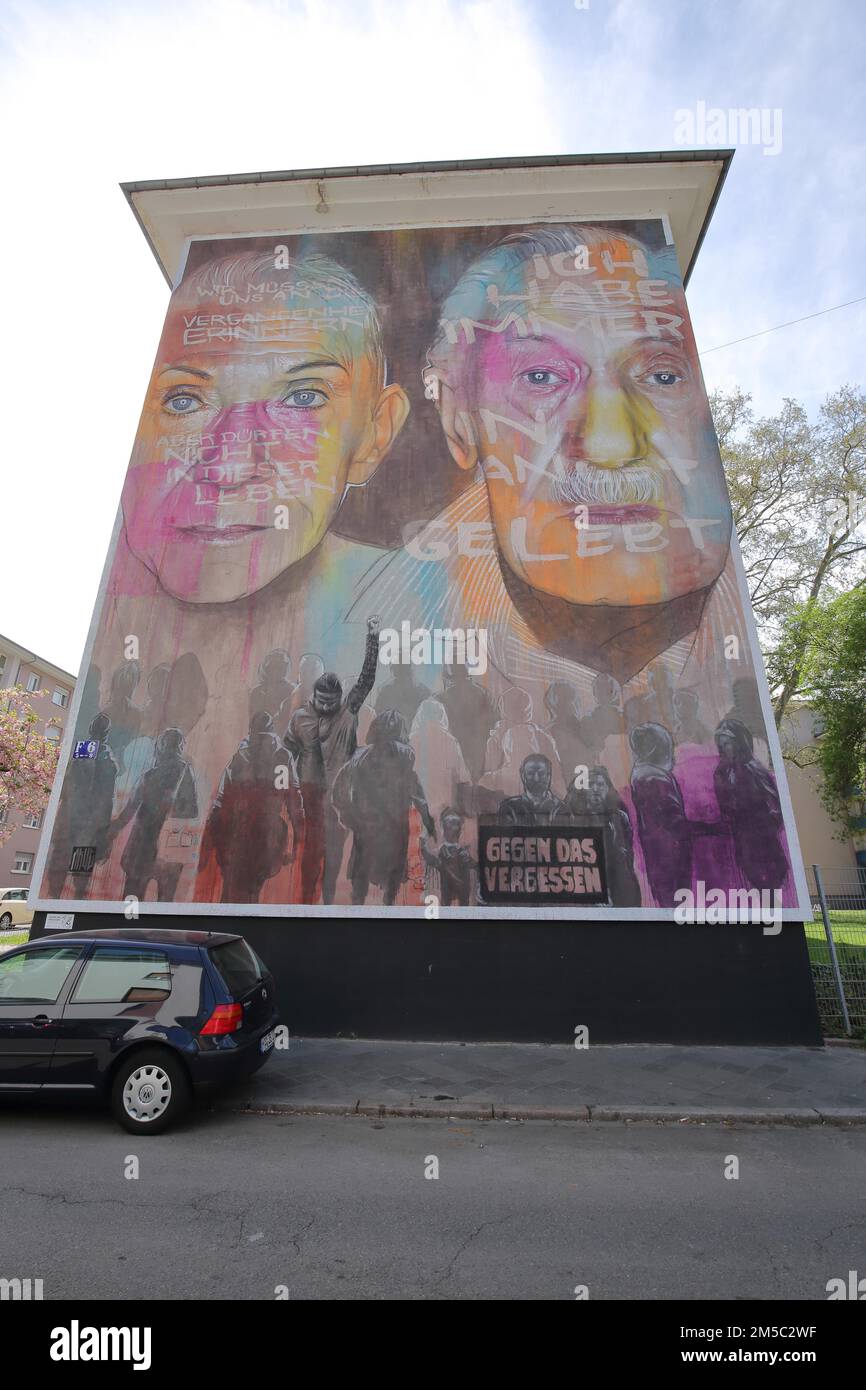 Mural Against Forgetting by Akut 2020, graffiti, faces, Luigi Toscano ...