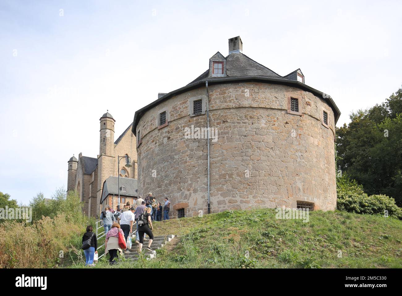Witches' tower at the castle built 11th century, bulwark, Marburg ...