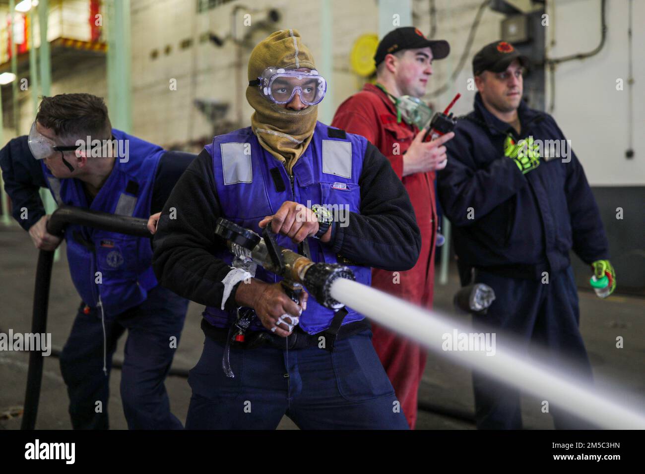 Sailors assigned to USS Gerald R. Ford's (CVN 78) engineering ...