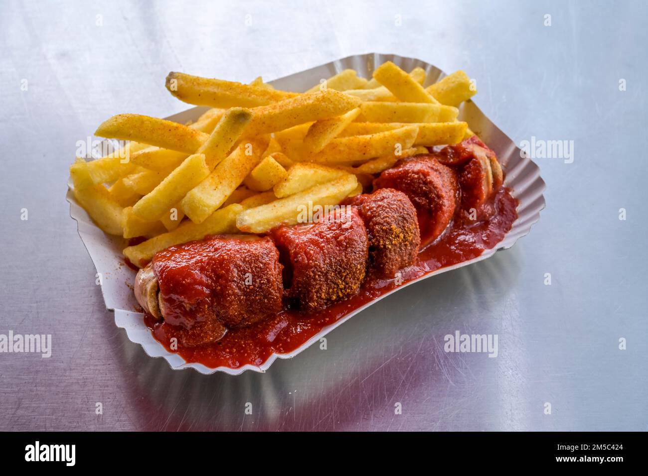Currywurst with fries, Curry 36, Mehringdamm, Kreuzberg, Berlin ...