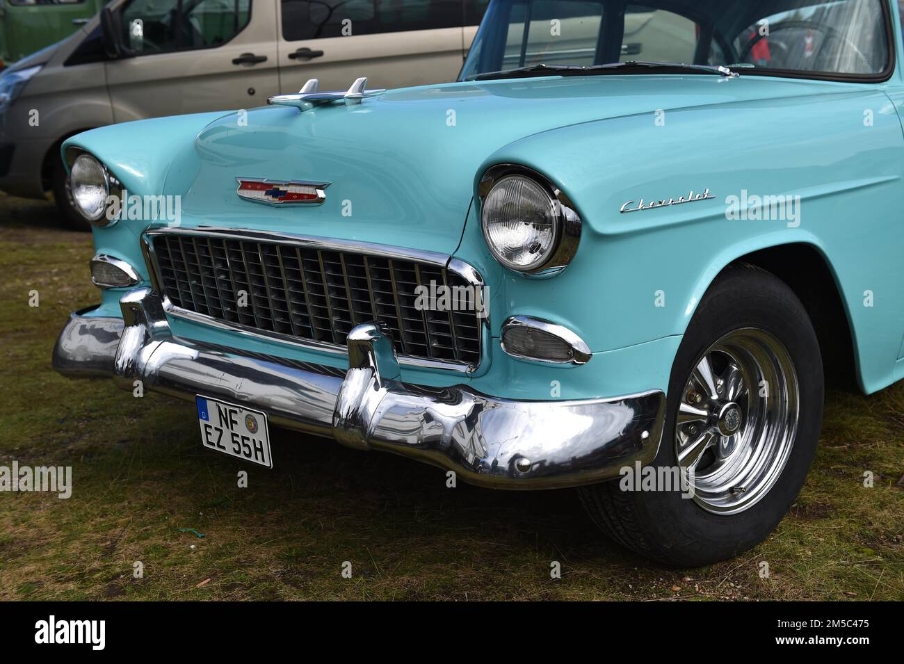 Chevrolet Bel Air, at a classic car meeting in Buesum, Germany Stock ...