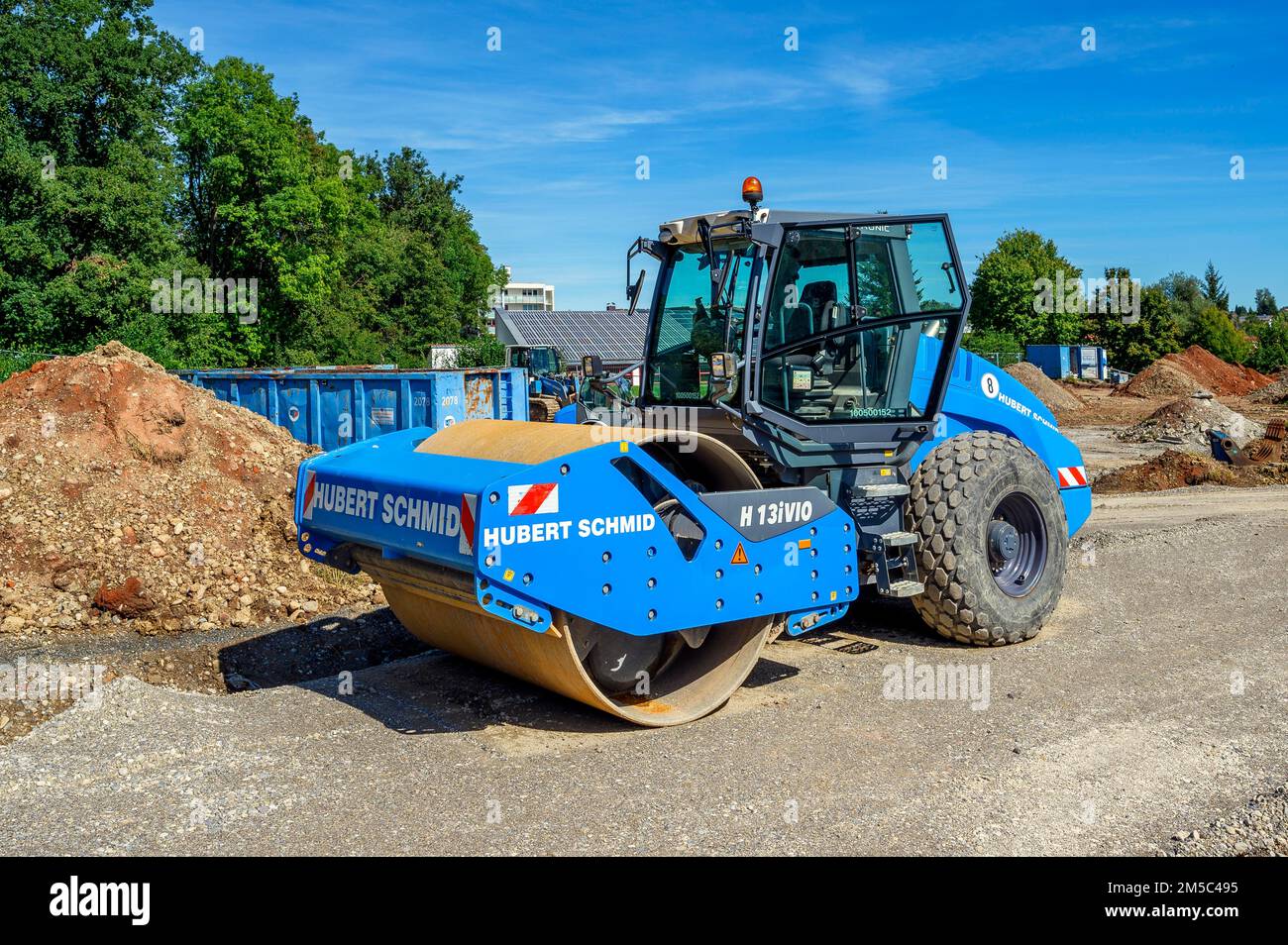 Roller, construction machine, Allgaeu, Bavaria, Germany Stock Photo - Alamy