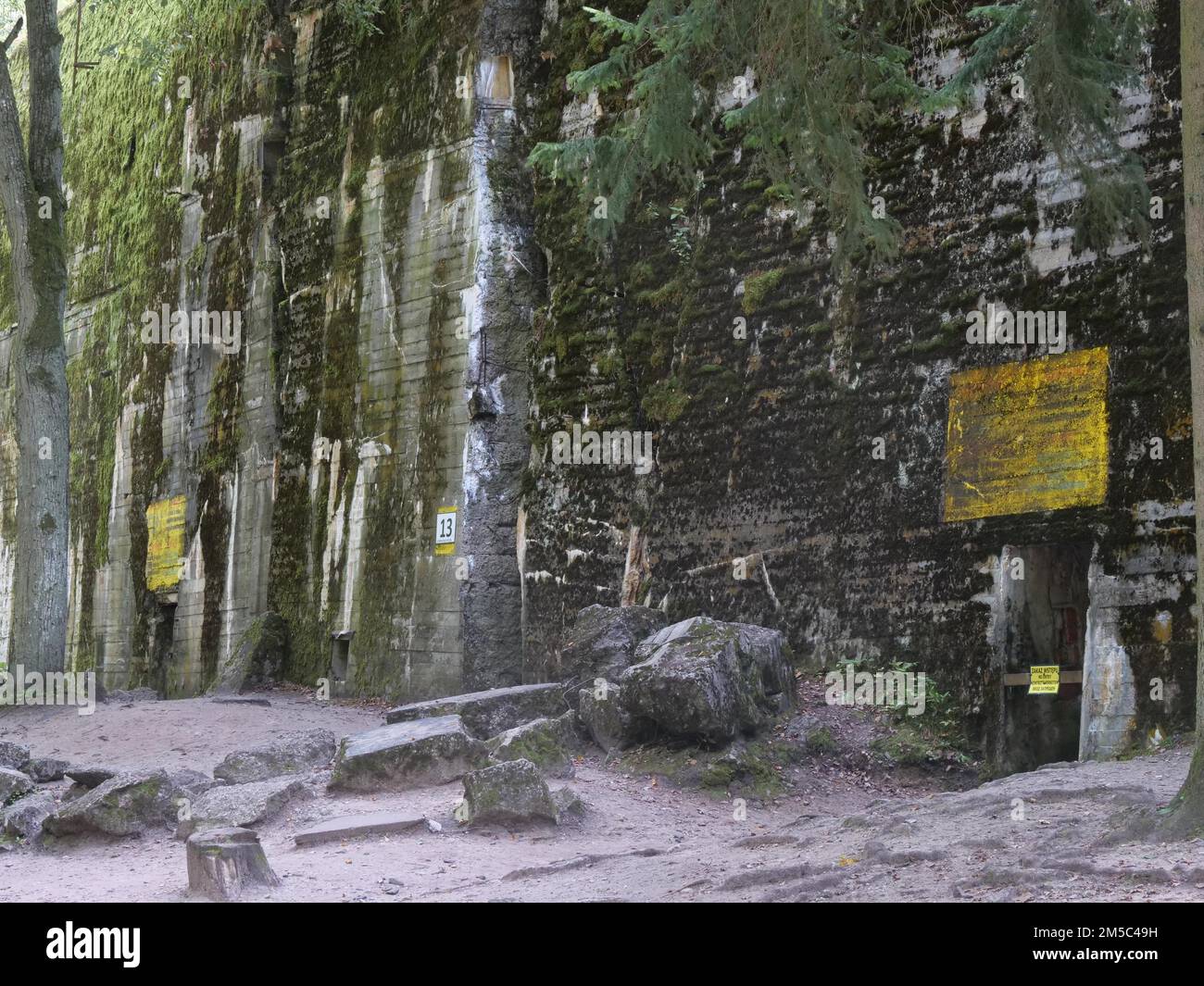 Adolf Hitler's bunker in the ruins of the Wolf's Lair (also Wolfschanze ...