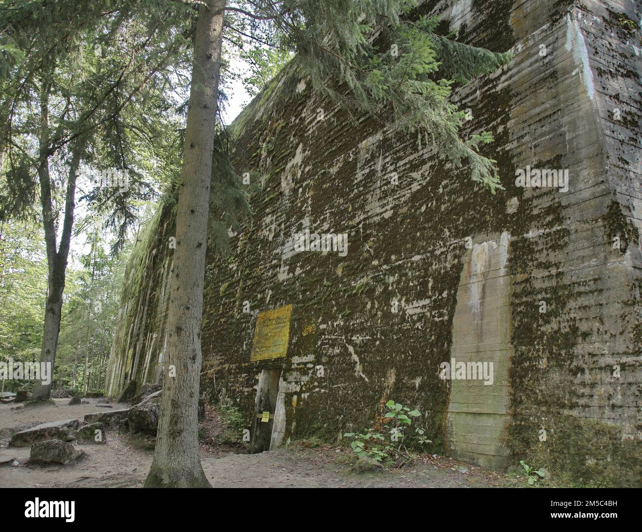 Adolf Hitler's bunker in the ruins of the Wolf's Lair (also Wolfschanze ...