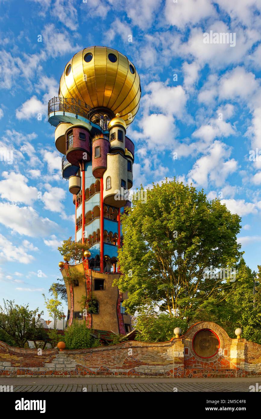 Work of art, Kuchlbauer Tower, also Hundertwasser Tower, 34, 19 metres ...