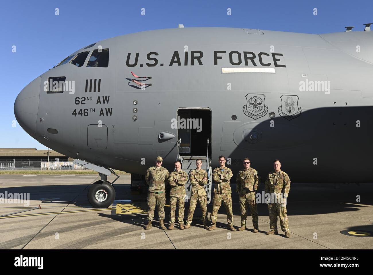 U.S. Airmen assigned to the 62nd Airlift Wing, Joint Base Lewis-McChord ...