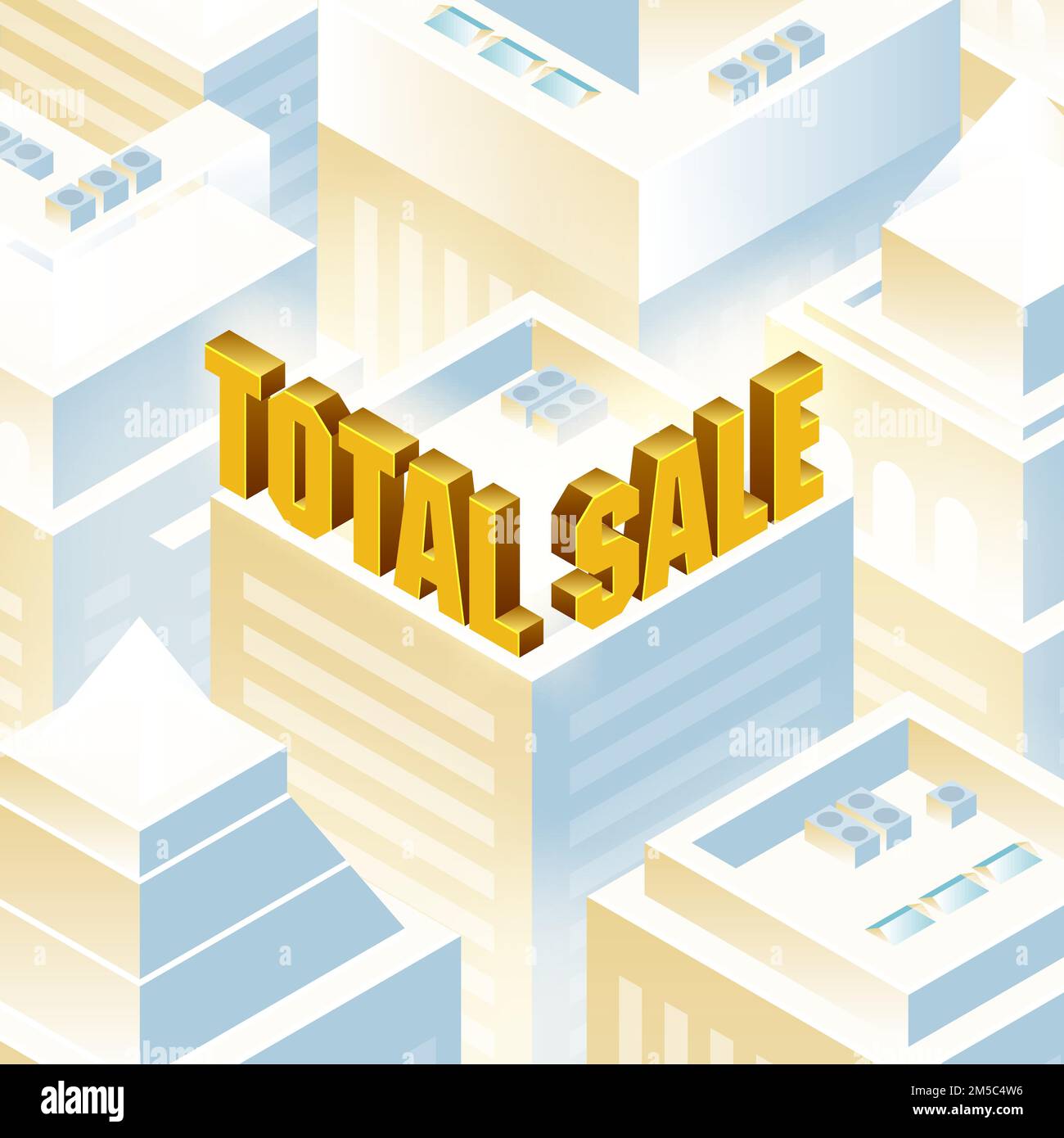 Total Sale. Isometric city. Vector Stock Vector Image & Art - Alamy