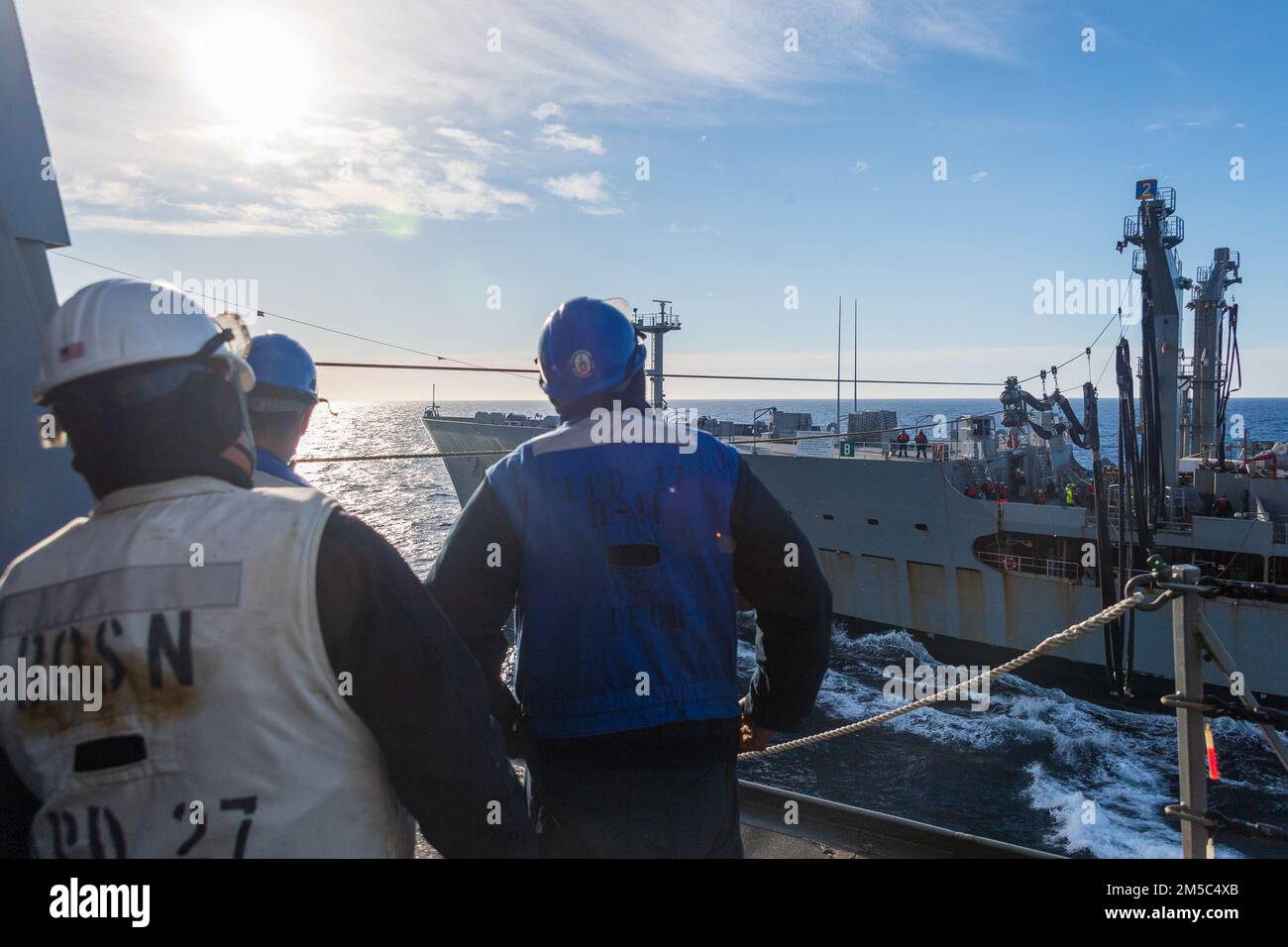 220227-N-VQ947-1142 PACIFIC OCEAN (Feb. 27, 2022) — Sailors aboard San ...