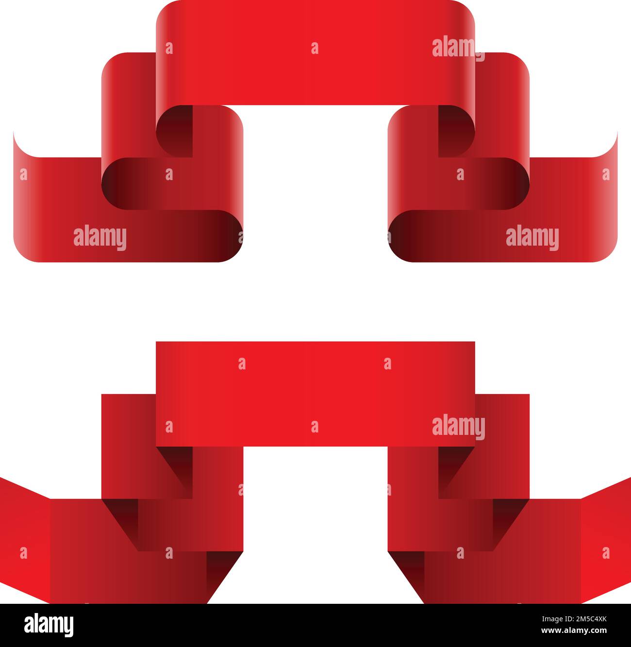 Red white curled Stock Vector Images - Alamy