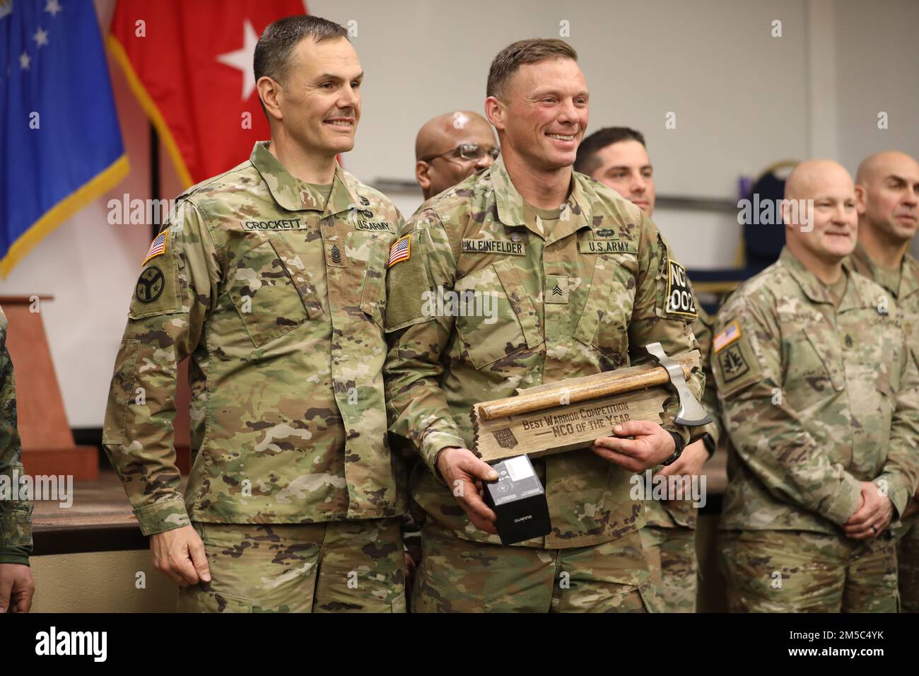Tennessee National Guard's State Command Sgt. Maj. Dale Crockett poses ...