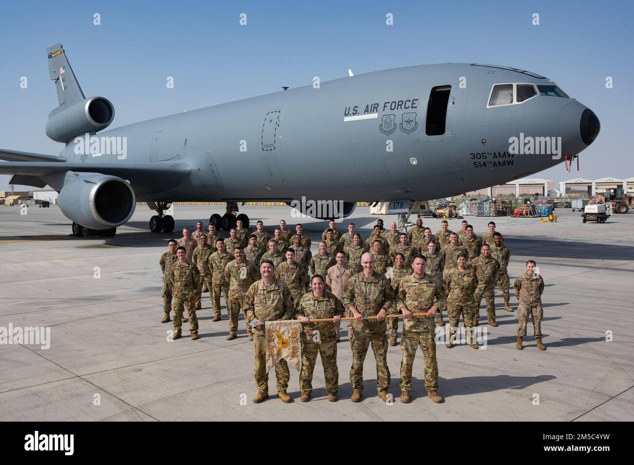 A group photo of the 908th Expeditionary Air Refueling Squadron at Al ...