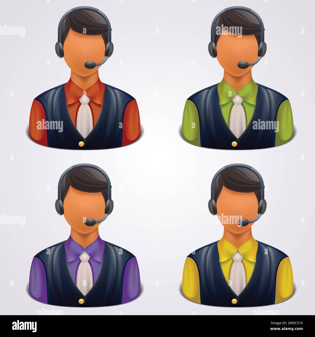 Customer service worker headset Stock Vector Images - Alamy