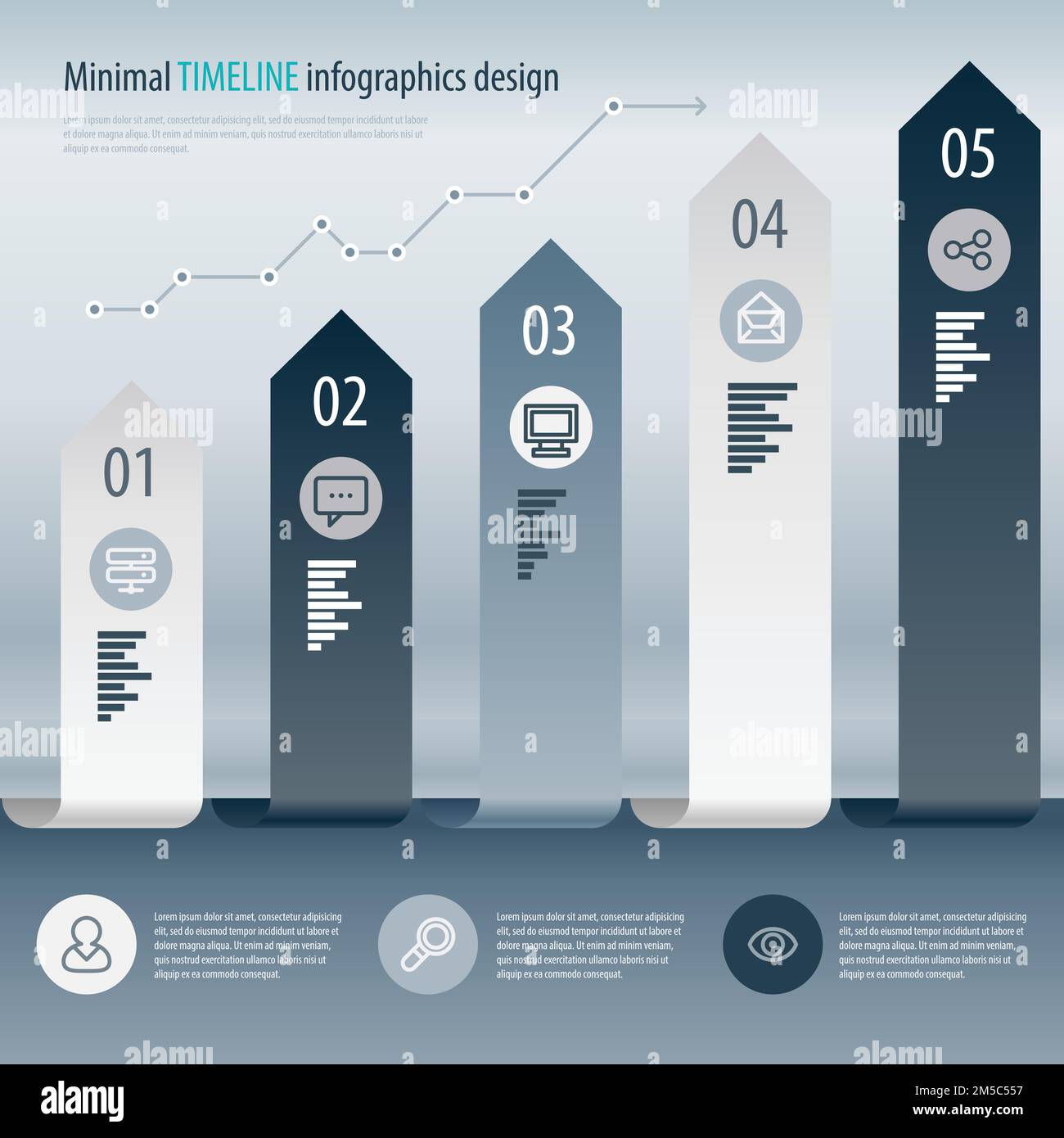 Minimal timeline infographics design. Vector can be used for workflow layout, diagram, number ...
