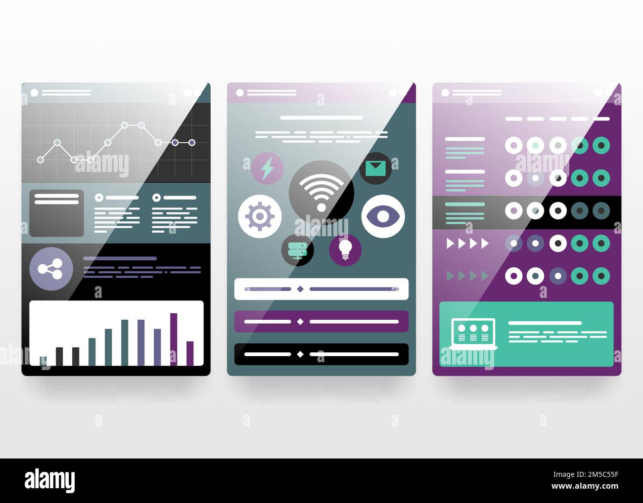 Interface UI design for app development Vector Stock Vector Image & Art - Alamy