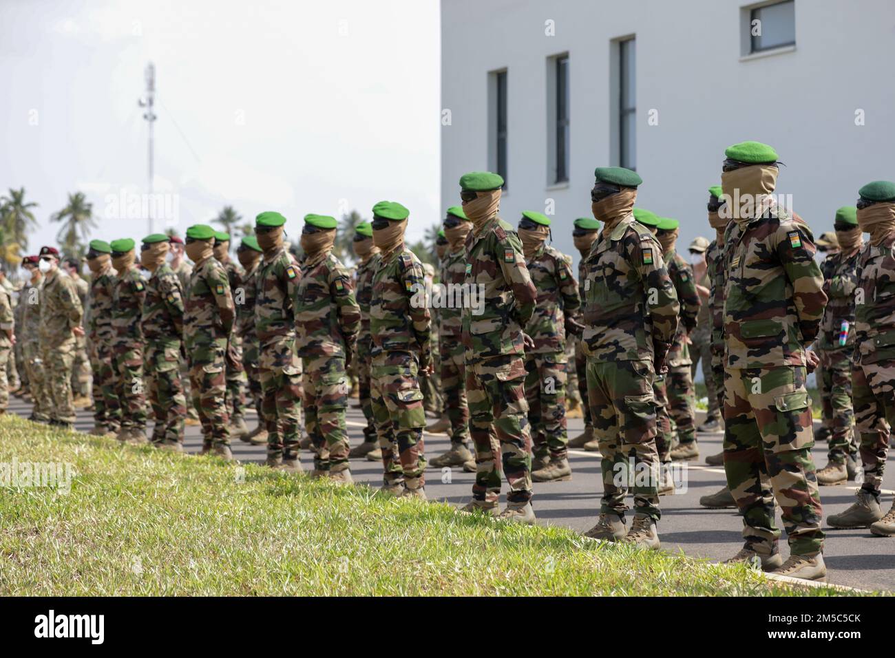 Nigerien Soldiers stand in formation alongside U.S. Soldiers and other ...