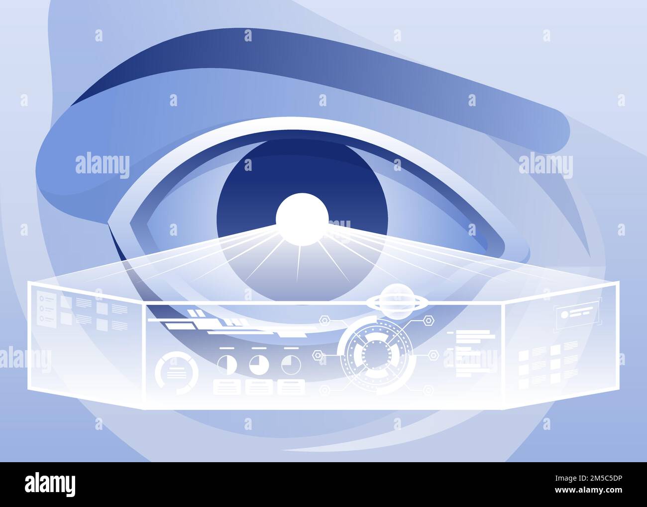 Augmented reality and future Biotech technology concept. Futuristic ...