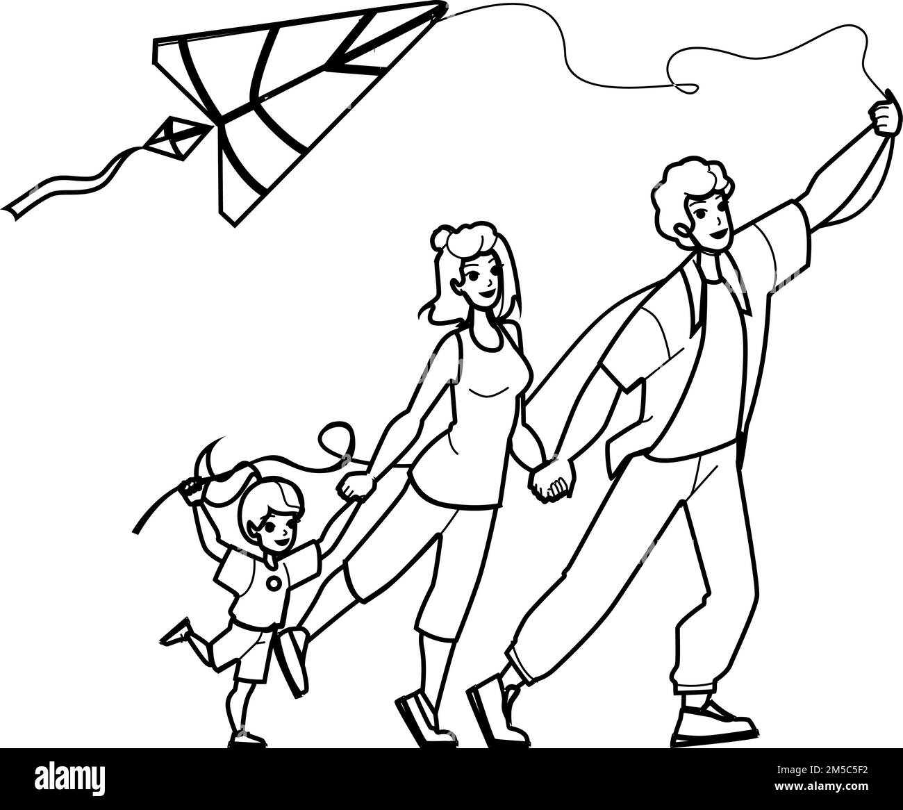 family kite vector Stock Vector Image & Art - Alamy