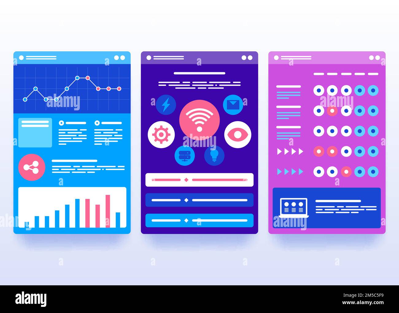 Interface ui design vector hi-res stock photography and images - Alamy
